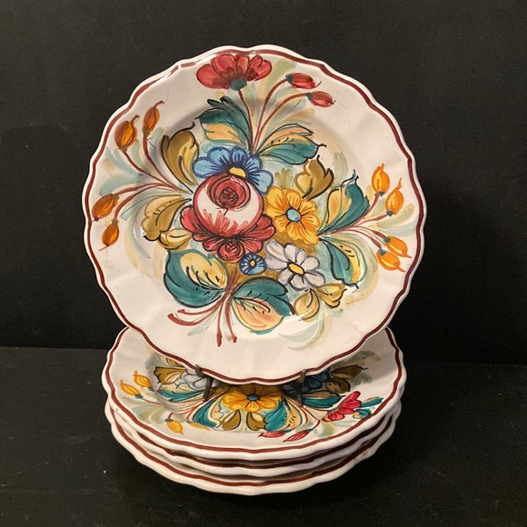 Casa Castelli | Accents | Vintage Hand Painted Castelli Italian Rose ...